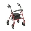 Equate Rolling Walker for Seniors, Rollator with Seat and Wheels, Black ...