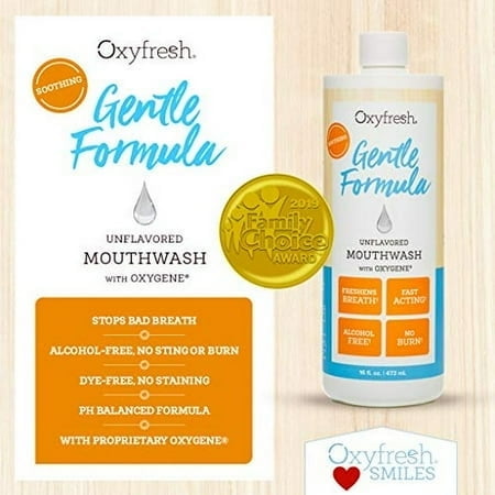 Oxyfresh Gentle Formula Unflavored Mouthwash - Perfect for Sensitive ...
