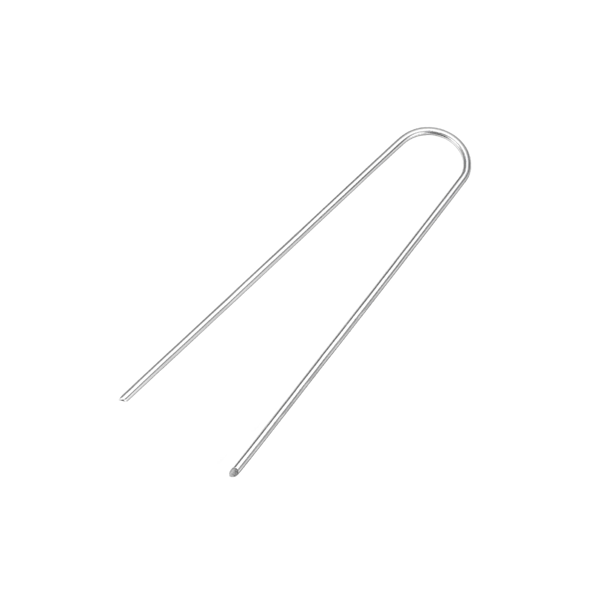 U-Shaped Garden Staples Pegs Ground U Pins 150mm 5.9-inch 3mm Dia Round ...