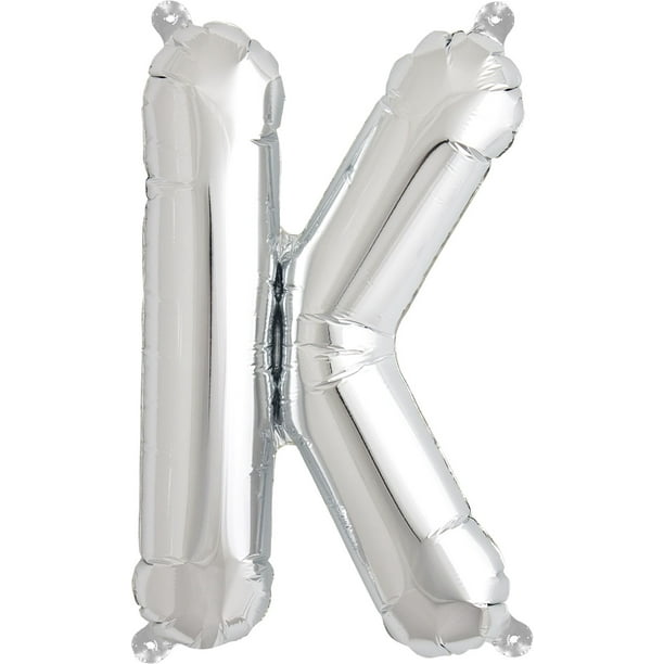 Letter K Balloon, 13.5", Silver - Walmart.com