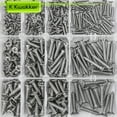 512Pcs M3 M4 M5 Self Tapping Screws Wood Screws Assortment Kit 6mm-40mm, Phillips Tips Flat Head ...