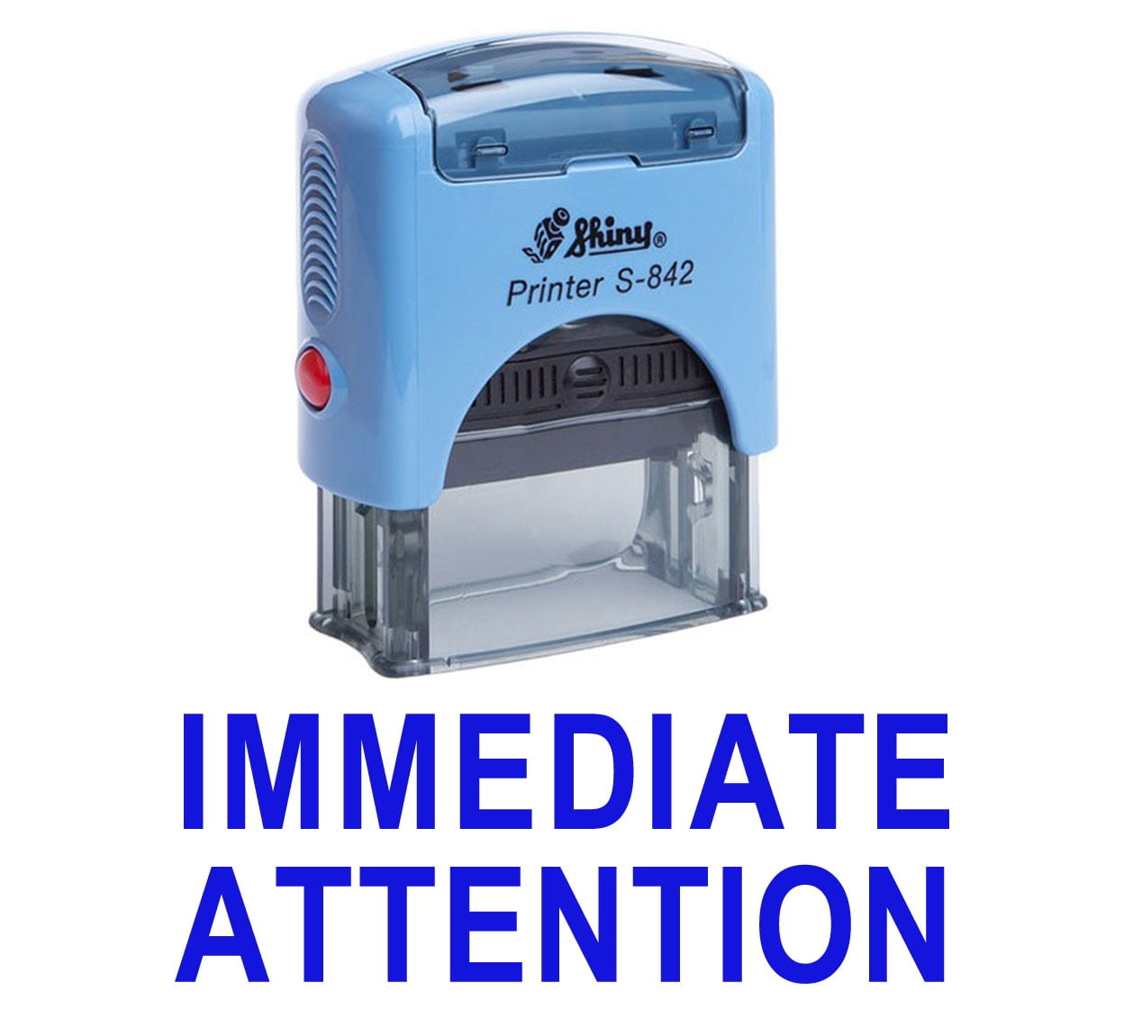 IMMEDIATE ATTENTION Self Inking Rubber Stamp Office Stationary Shiny ...