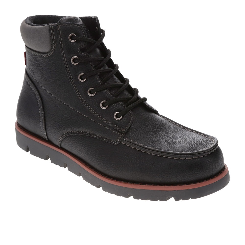 Levi's Mens Dean SH Vegan Leather Lace Up Moc Toe Rugged Casual Boot ...