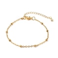 304 Stainless Steel Paperclip & Satellite Chains Bracelet Set Golden 7 ...