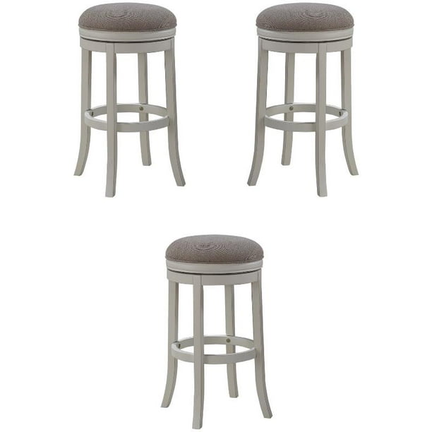 Home Square 26" Backless Counter Stool in Distressed Antique White ...