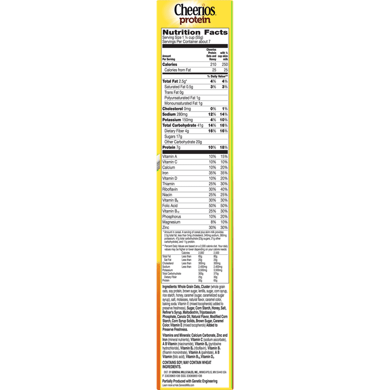 Cheerios Cereal Nutrition Facts