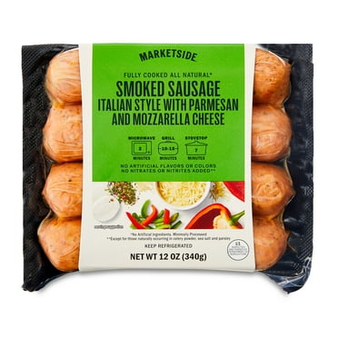 Holmes Smokehouse Smoked Sliced Pork Sausage, 12oz, Fully Cooked ...