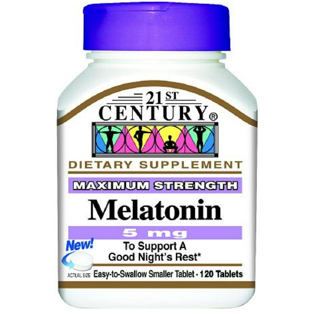 21st Century Melatonin 5mg, Maximum Strength 120 ea - Walmart.com ...
