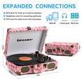 Udreamer Vinyl Record Player 3-Speed Turntable with Bluetooth,Suitcase ...