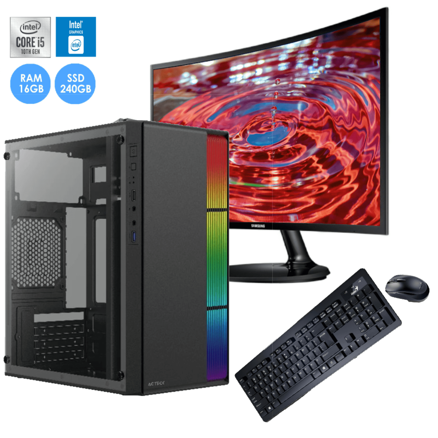 PC gamer armada i5 10400 Intel 16GB RAM SSD 240GB 24" curvo | Bodega ...