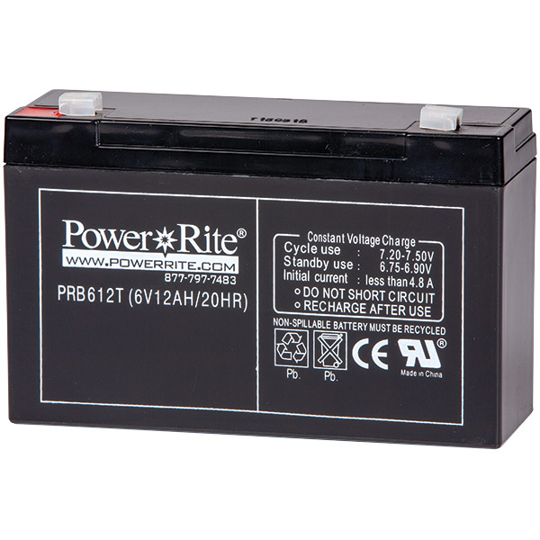 Power Rite Battery, 6V, 12 Ah (1 Unit) - Walmart.com