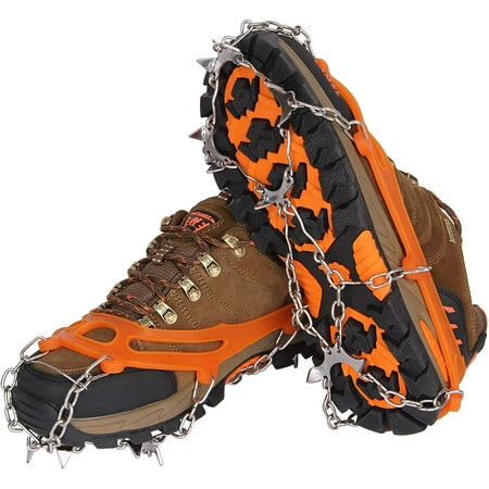 Walk Traction Ice Cleats 10/19 Spikes Crampons Stainless Steel Chain ...
