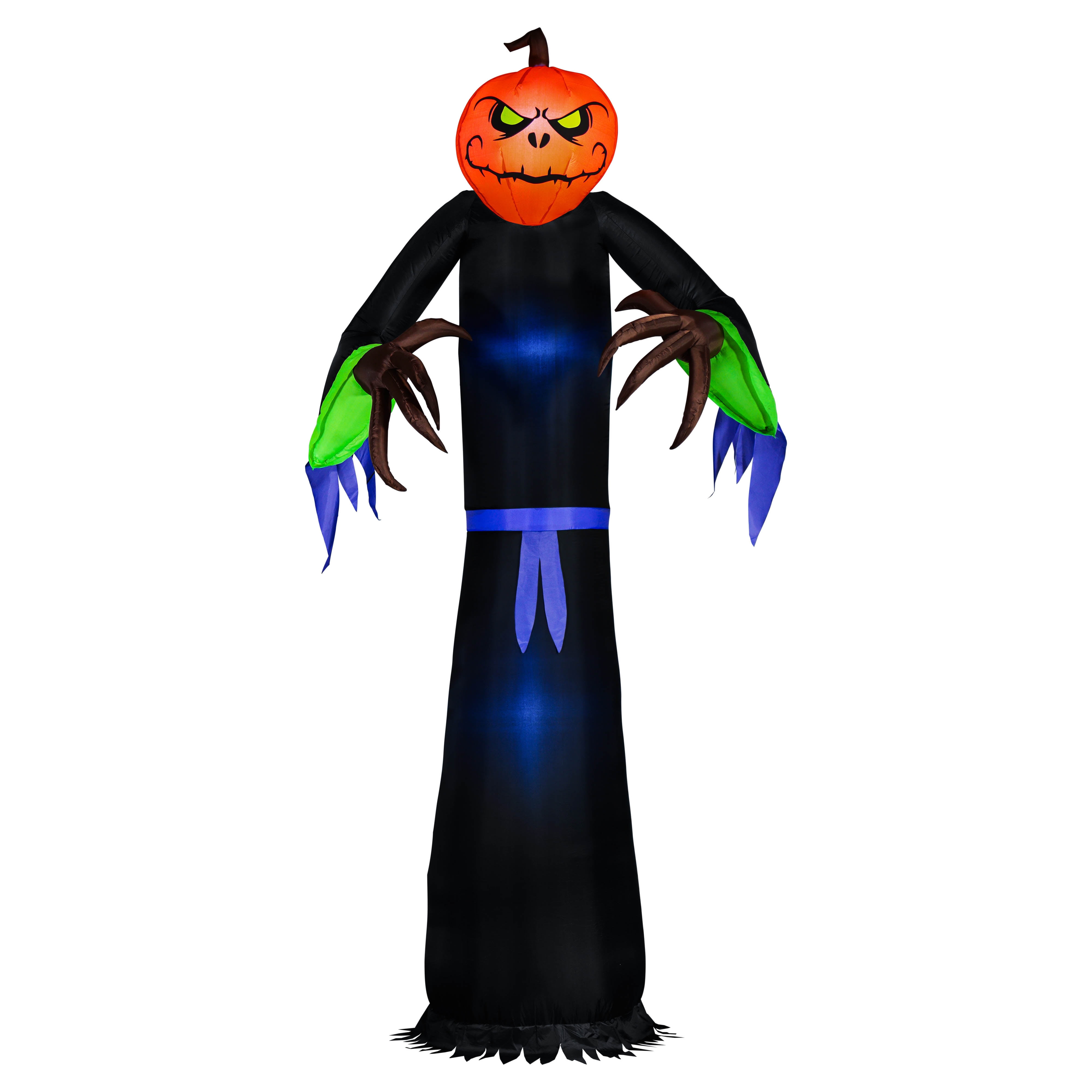 Halloween Haunters Giant 8 Foot Inflatable Black Grim Reaper with ...