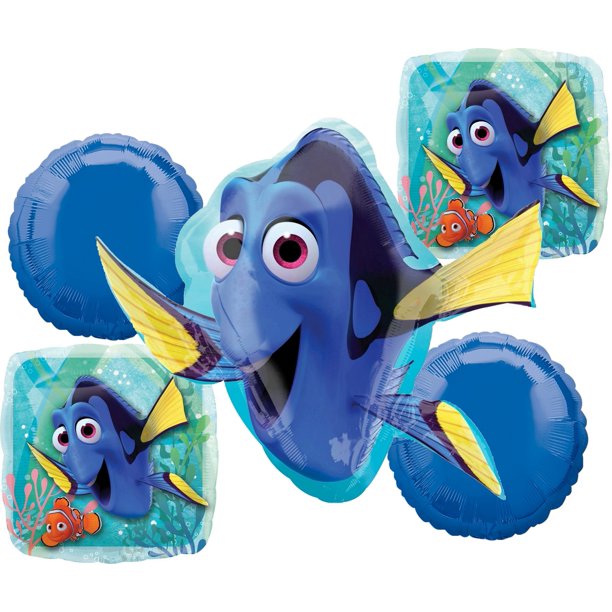 Disney Finding Dory Birthday Balloon Bouquet Combo Mylar Foil Balloon ...