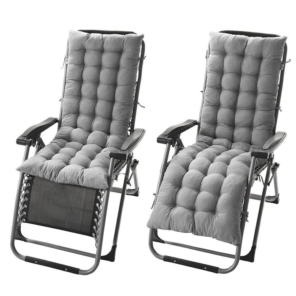 Lounge Chair Cushion Tufted Soft Outdoor Rocking Seat Deck Chaise Pad W ...