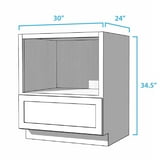 Craftline Ready to Assemble White Shaker Microwave Cabinet - Walmart.com
