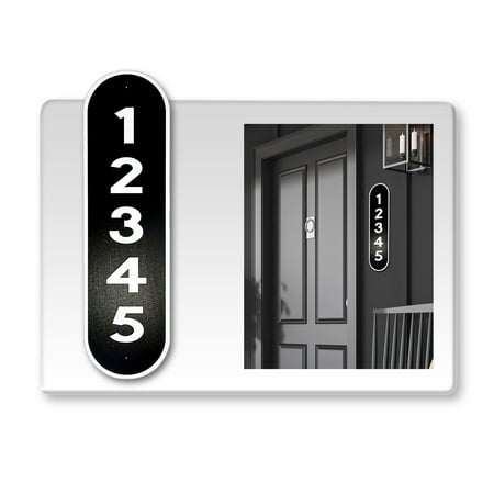 Reflective House Number Sign, 18'' x 5", Custom, Aluminum Composite ...