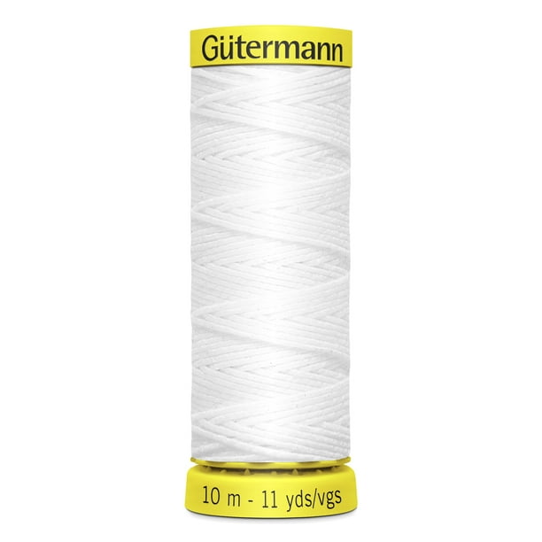 Gutermann Elastic White Thread, 11 Yd. - Walmart.com