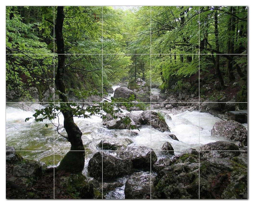 River Ceramic Tile Mural Kitchen Backsplash Bathroom Shower, 401485-S54 ...