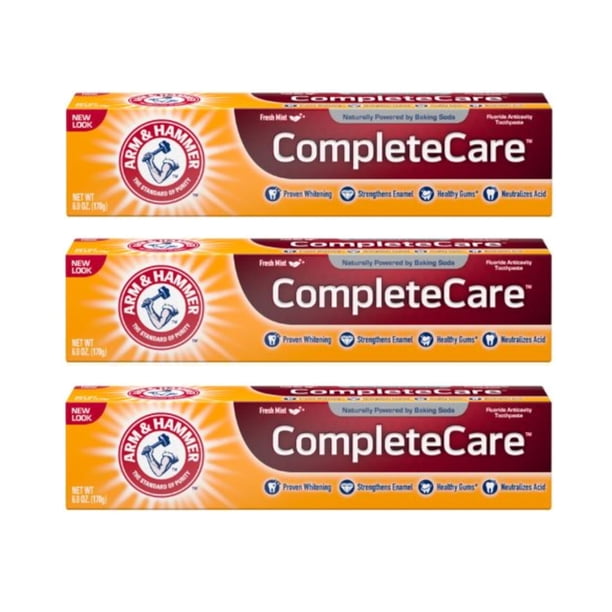 3 Pack Arm & Hammer Complete Care Toothpaste Fresh Mint 6oz Each ...