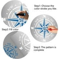 6.3 Inch Metal Compass Rose Stencil Stainless Steel Painting Reusable ...