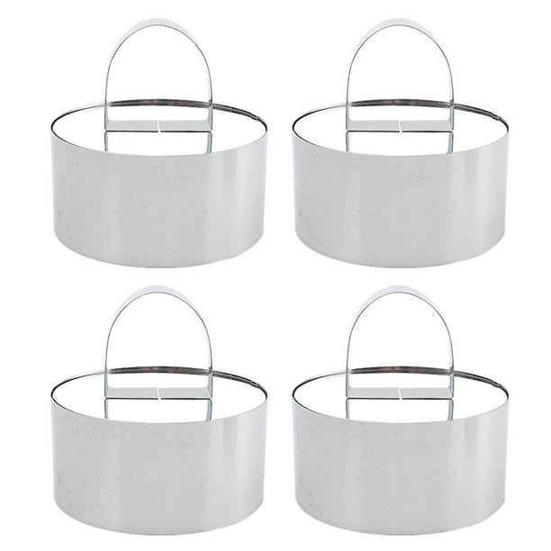 Round Cake Ring Mold, Stainless Steel 3 Inch Dessert Mousse Molds With ...