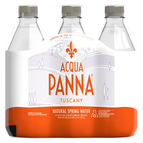 Acqua Panna Natural Spring Water, 250 ml Glass Bottles, Pack of 24, Smooth Taste from Tuscany ...