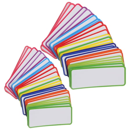 54 Pieces Magnetic Dry Erase Labels - 9 Colors Reusable Name Plate Tags ...