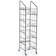 Portable Magazine Display Rack, 12 Pockets, Spinning Tiered Holders ...
