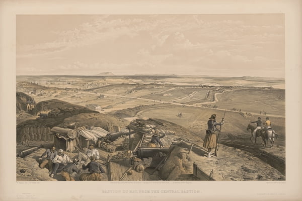 Print: Bastion Du Mat, From The Central Bastion, 1856 - Walmart.com