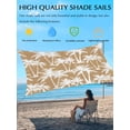 Brown Palm Tree Sun Shade Sail 8' x 10', Summer Tropical Country ...