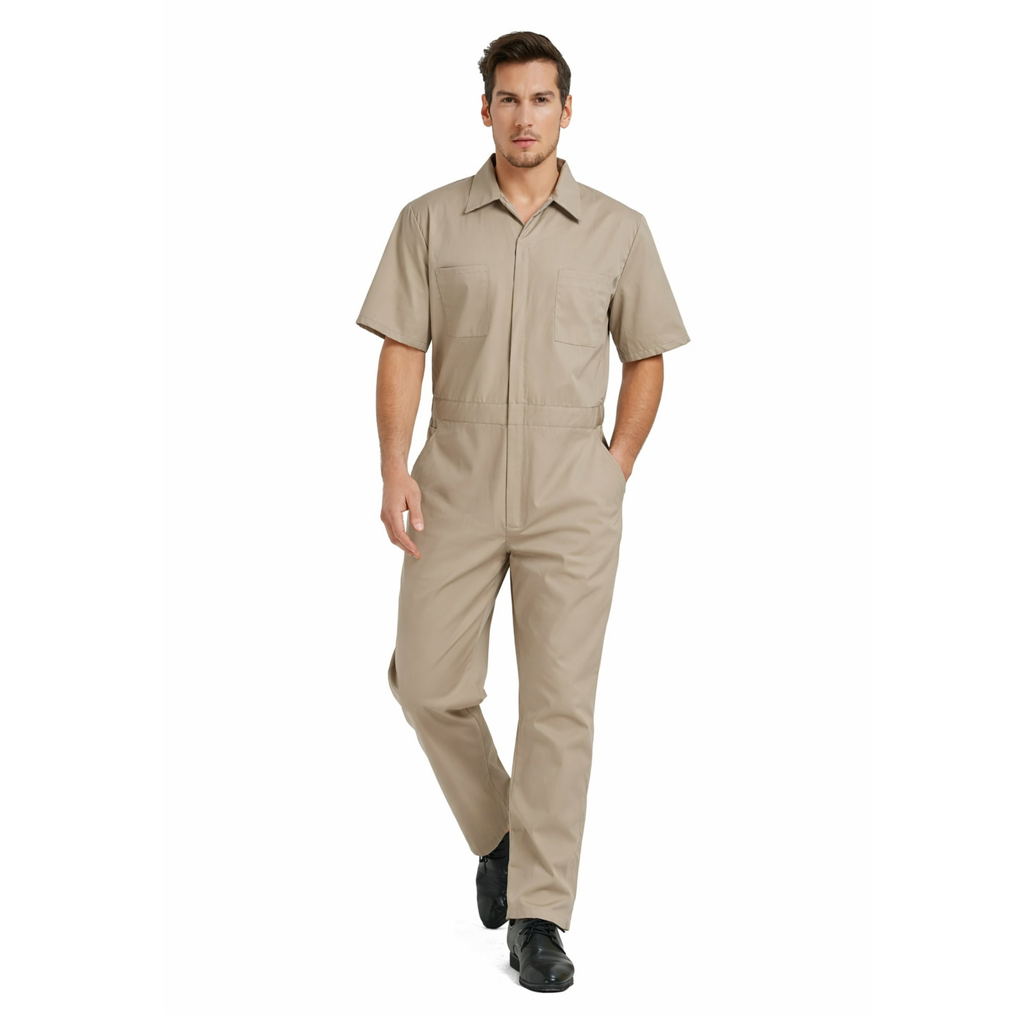 Click here for Toptie Mens Short-Sleeve Coverall Work Jumpsuit Li... prices