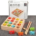 Mustacti Wooden Fishing Game Fine Motor Skill Toy Letters Cognition ...