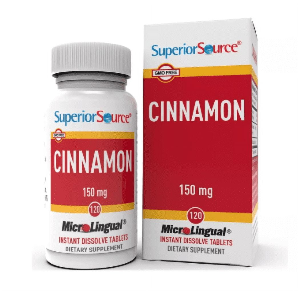 Superior Source Cinnamon | 150 Mg | 120 Tablets | 60 Servings | Bodega ...