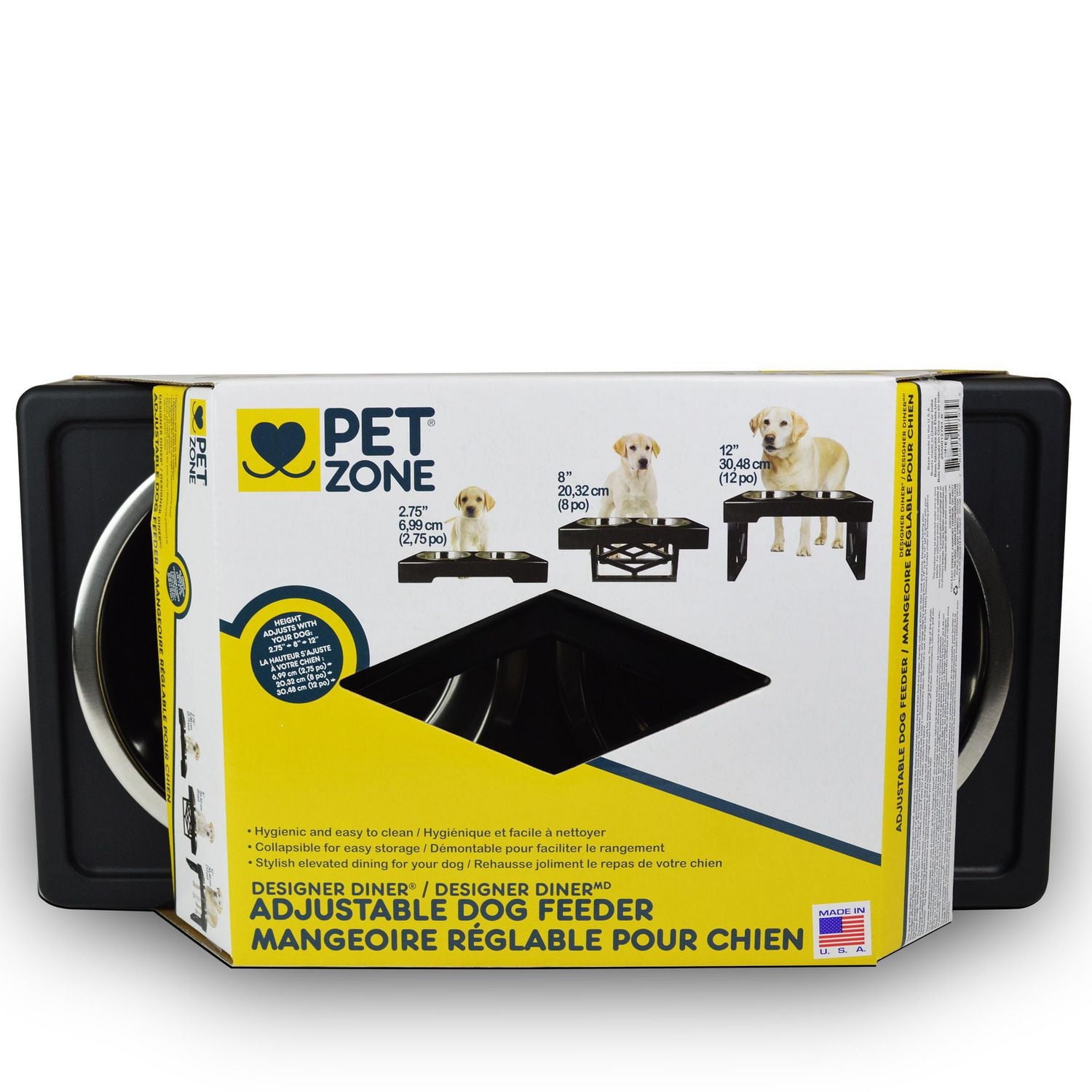 Click here for Pet Zone Designer Diner Adjustable Elevated Dog Do... prices