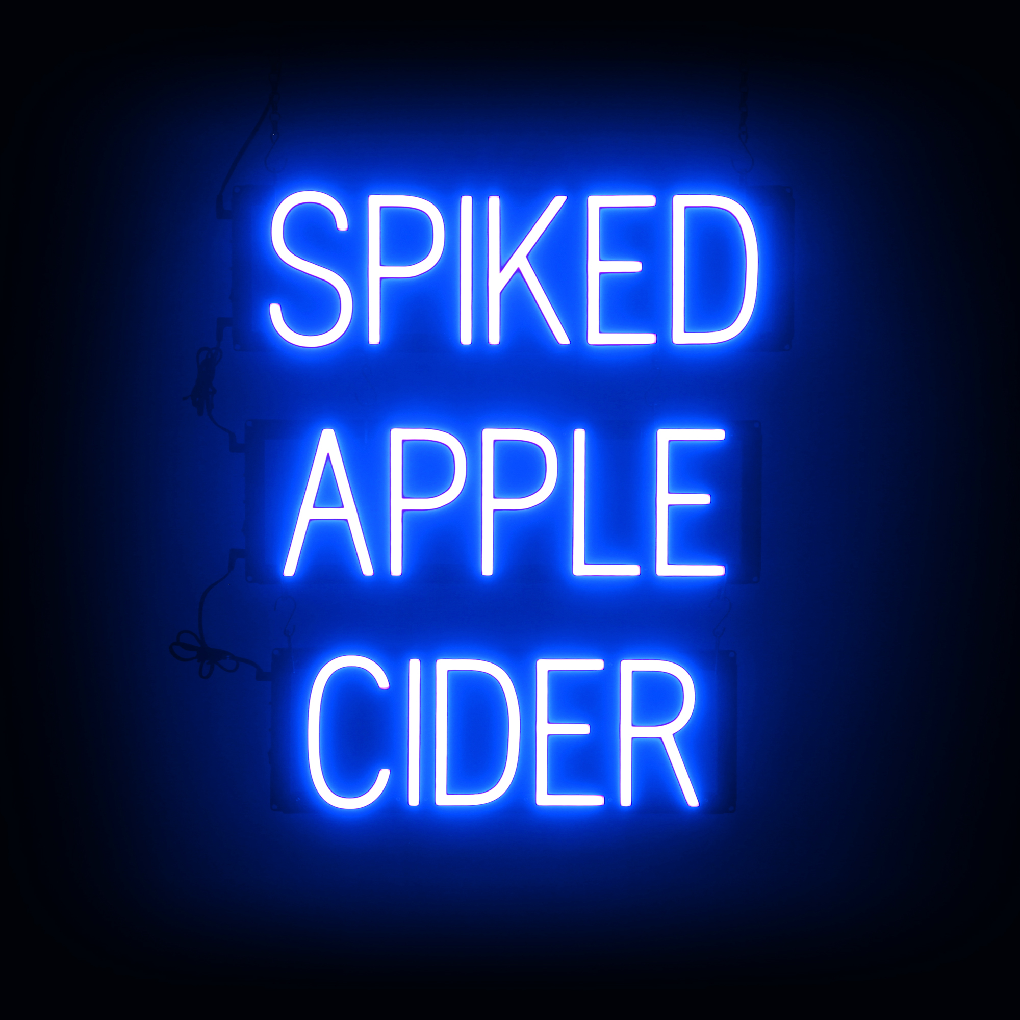 SpellBrite SPIKED APPLE CIDER LED Sign for Business. 21.1" x 23.8" Blue ...