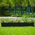 70"x20" Extra Long Rectangular Metal Planter with Rounded Corners ...