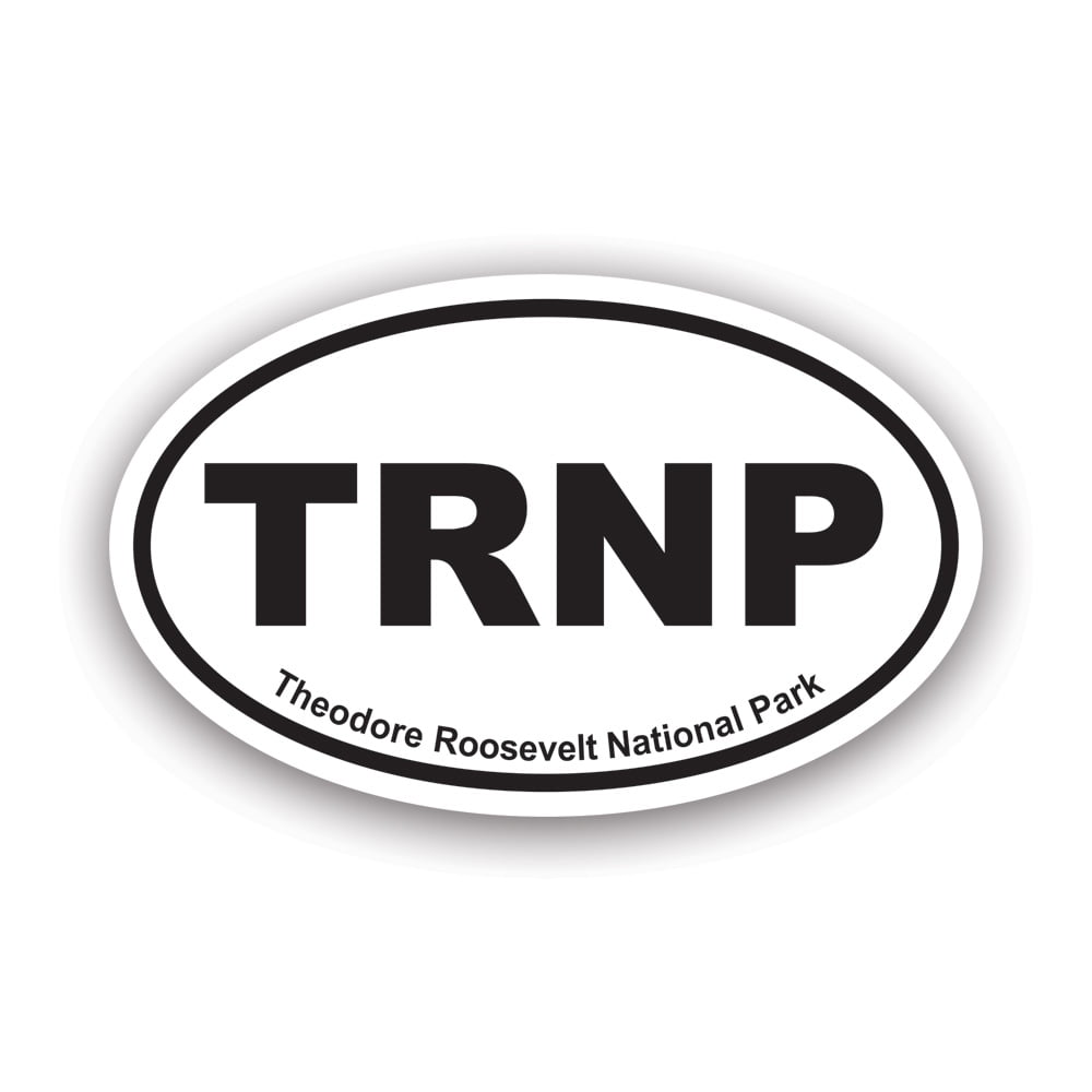 Theodore Roosevelt National Park Oval Sticker Decal - Self Adhesive ...