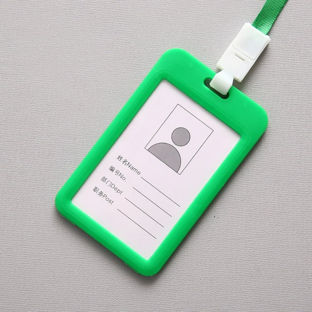 ERTUTUYI Portable Colorful Employee ID Card Holder Name Tag Lanyard ...
