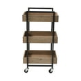 Better Homes & Gardens 3-Tier Jace Wood & Steel Rolling Laundry Cart ...