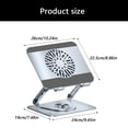 Portable Foldable Laptop Stand With Cooling Fan Adjustable Heights And ...