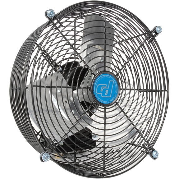 3-Speed Direct Drive Guard Mounted Exhaust Fan with Aluminum Blades, 18 ...