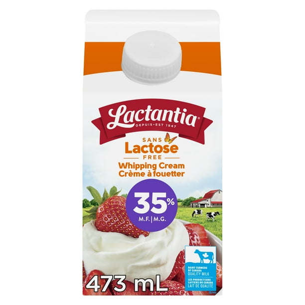 LACTANTIA LACTOSE FREE 35% WHIPPING CREAM 473ML, LACT CRM LF 35% 473ML ...