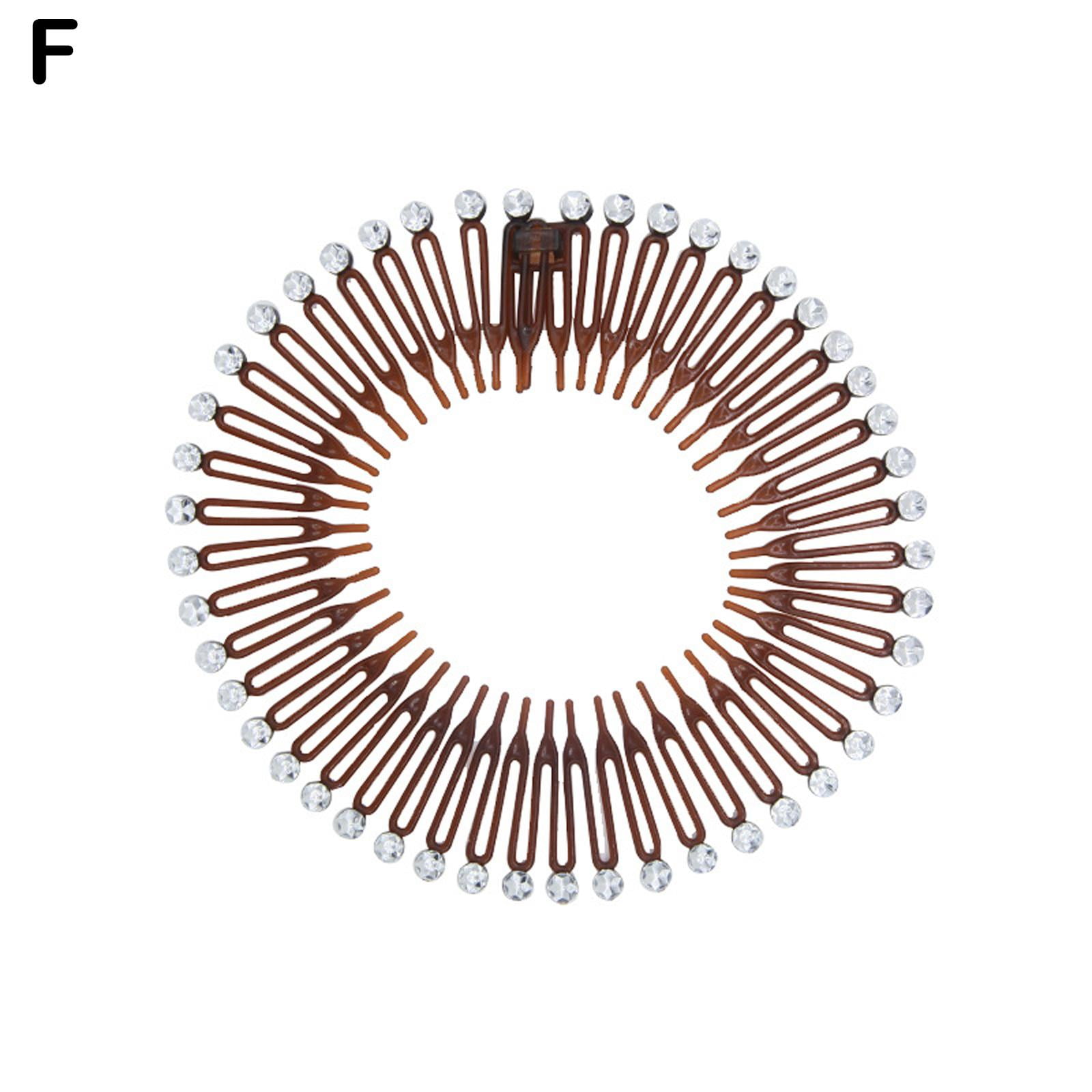 1/2x Flexi Combs Hair Band Zig Zag Headbands Head Grip Stretchy Women ...