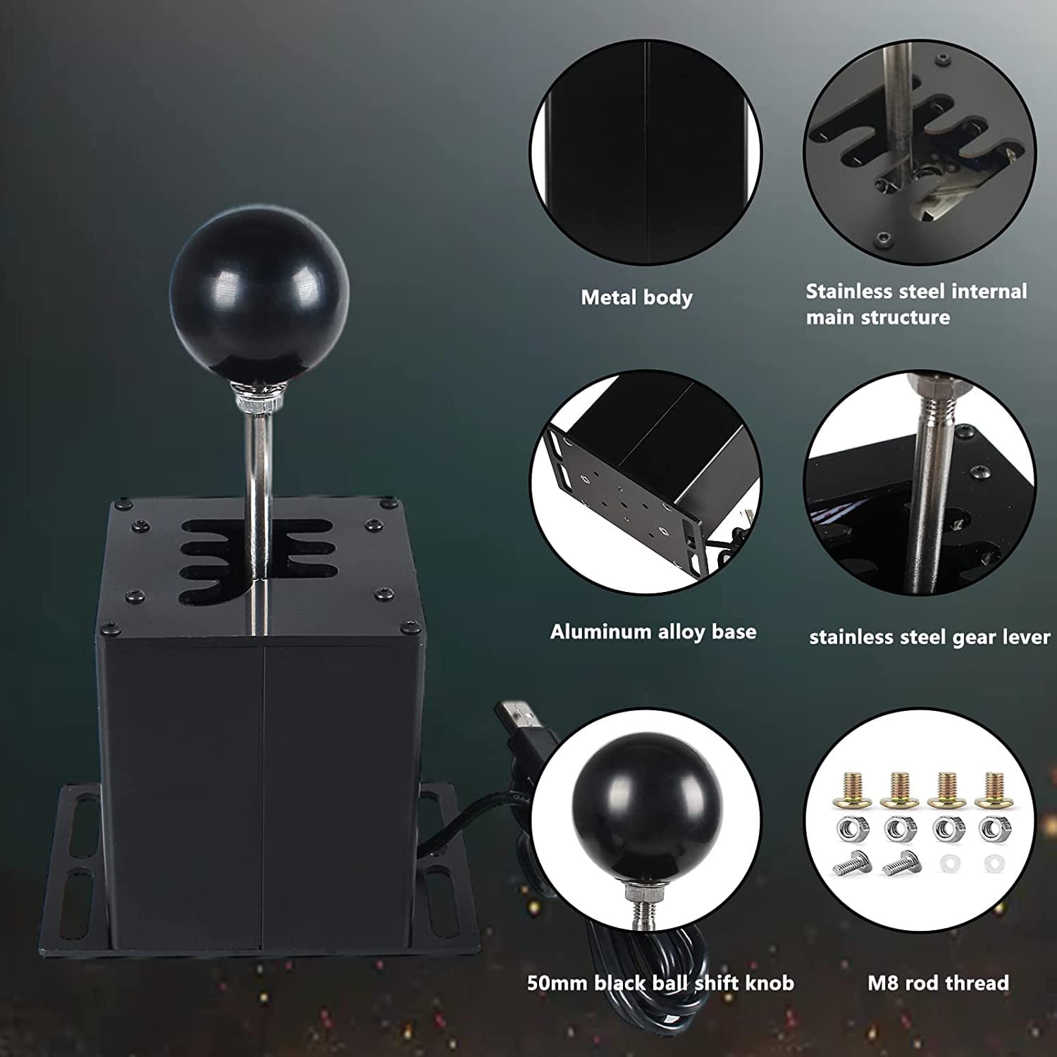 Buy Racing Game PC USB H Gear Shifter Sequential Shifter for Logitech ...