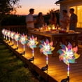 360° Solar Wind Spinners with Led Lights, Windmill for Yard & Garden ...