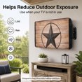 Western Texas Star Barn Outdoor TV Cover 52 to 55 Inch Rustic Brown ...