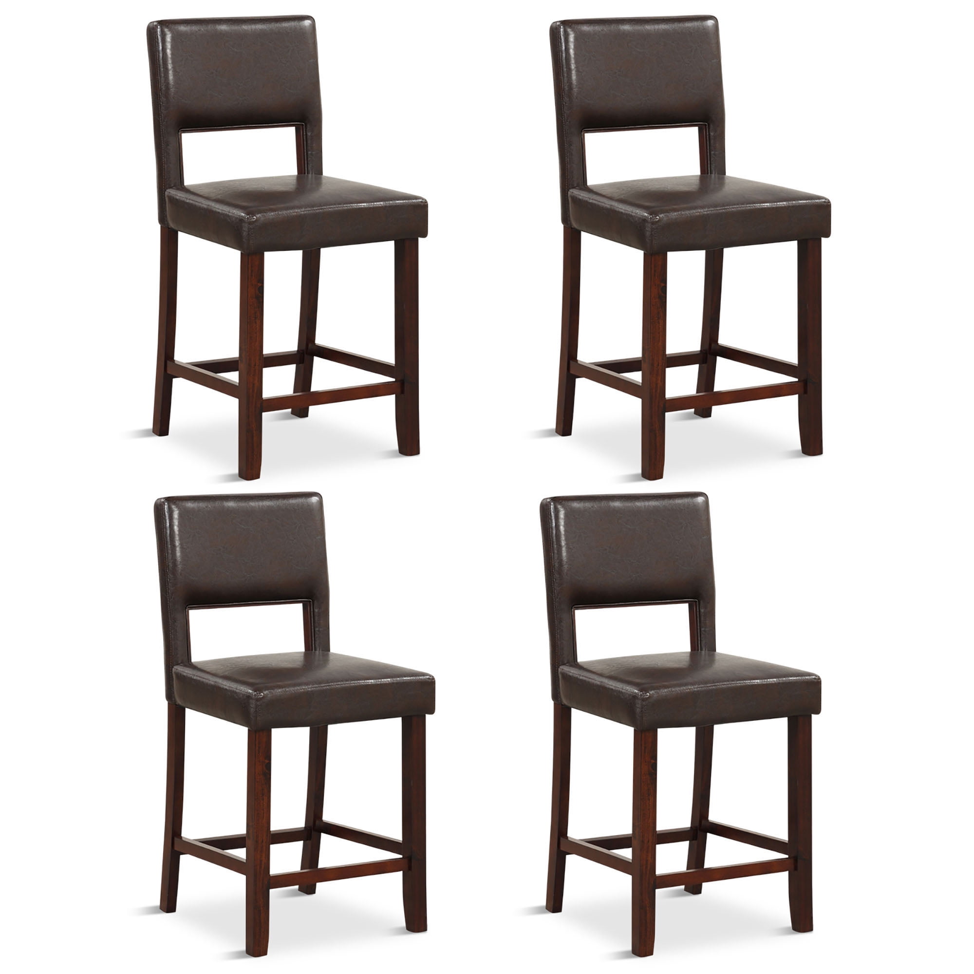 Click here for Gymax 4-Piece Pvc Leather Counter Height Bar Stool... prices