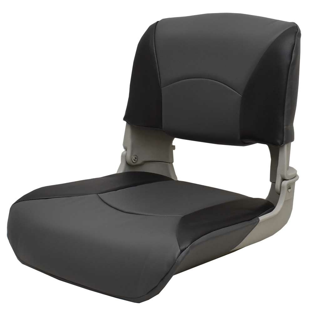 Marine Boat Folding Fishing Seat 7113CBK | All Weather Charcoal Black ...