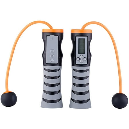 Sepeda Ropeless Jump Rope Digital Cordless Jump Rope wirh Music Play ...